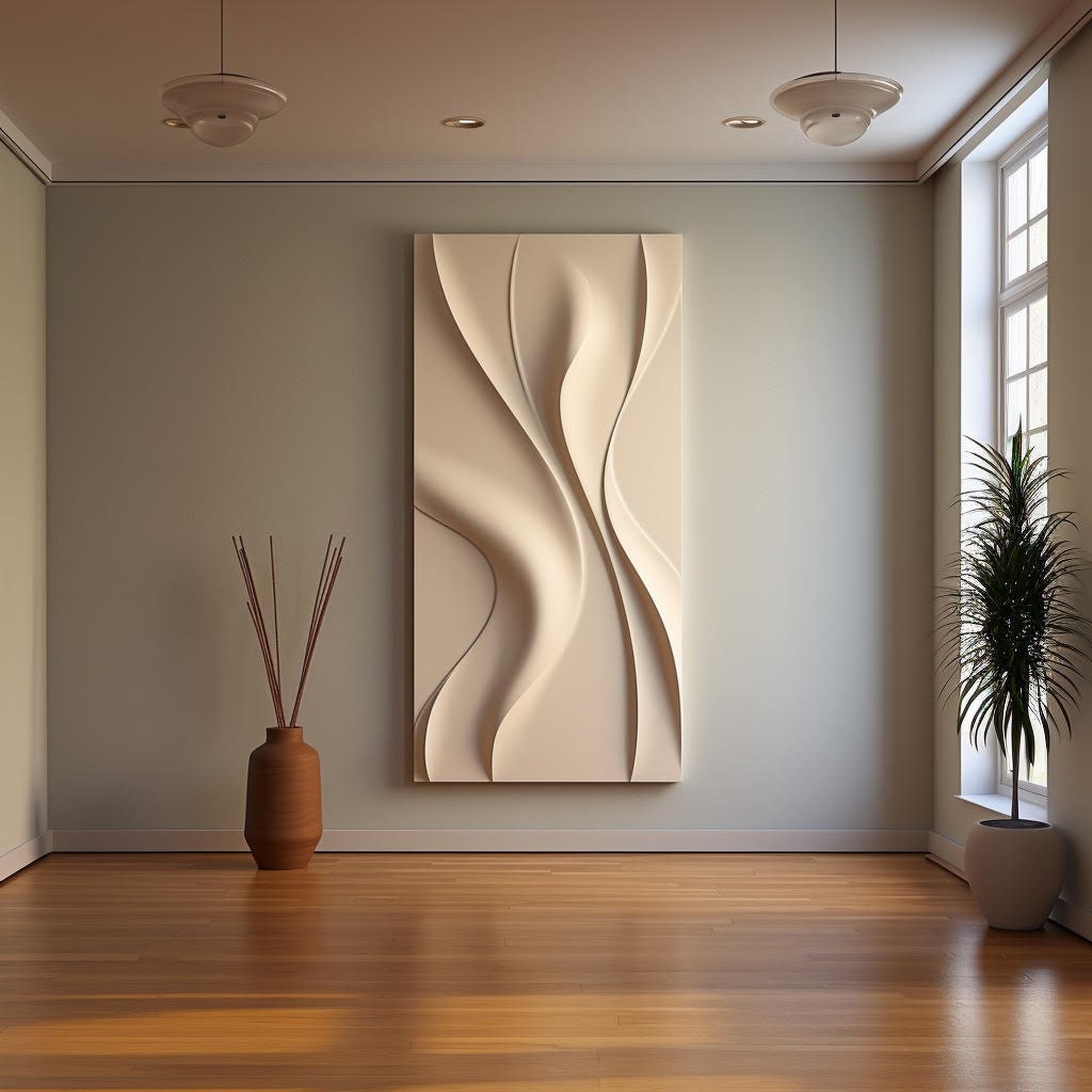 Vertical 3d Line Wall Art- Minimalist Modern Wall Decor- Decorative ...