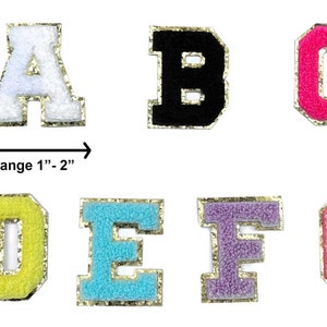 Chenille Letter Patch, 2.2" Self Adhesive and Iron on Varsity Letter ...