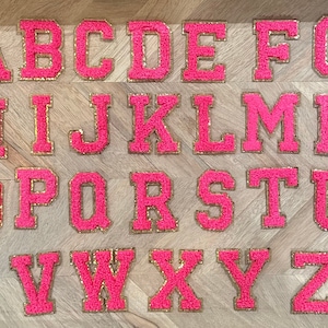 Chenille Letter Patch, 2.2" Self Adhesive and Iron on Varsity Letter ...