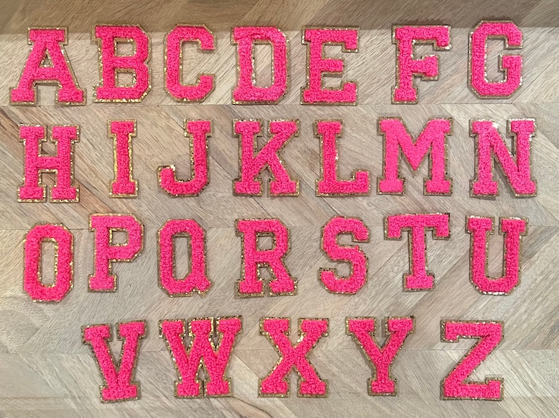 Chenille Letter Patch, 2.2" Self Adhesive and Iron on Varsity Letter ...