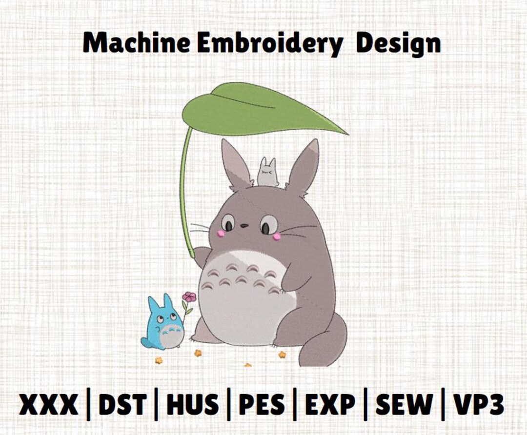 Totoro Embroidery Design, Embroidery Machine Studio Ghibli Files, My ...
