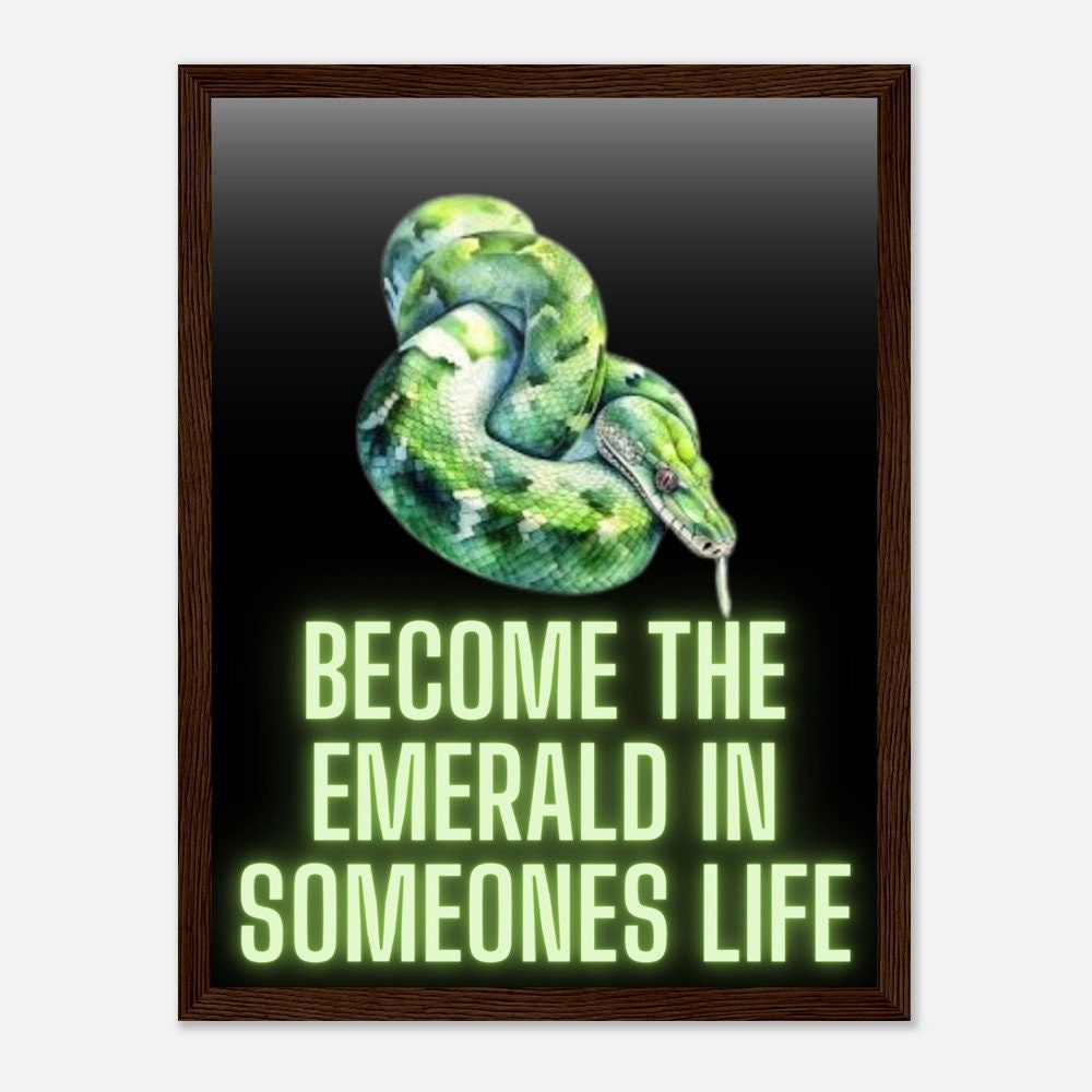 Emerald Tree Boa Motivational Poster (wood Frame) - Etsy