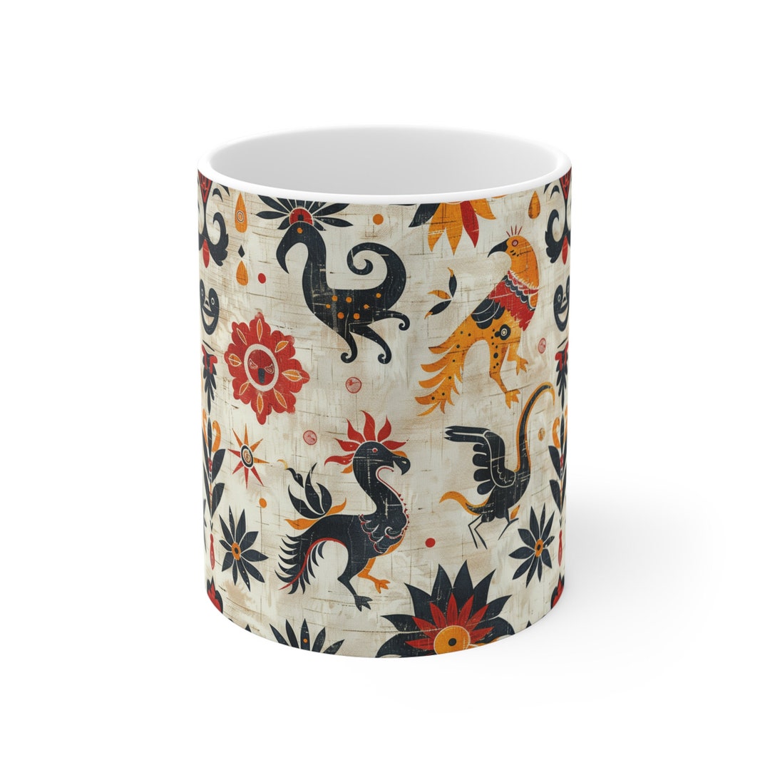 Latin American Tribe Inspired Patterns Mug Aztec Design Tea Cup Inca ...