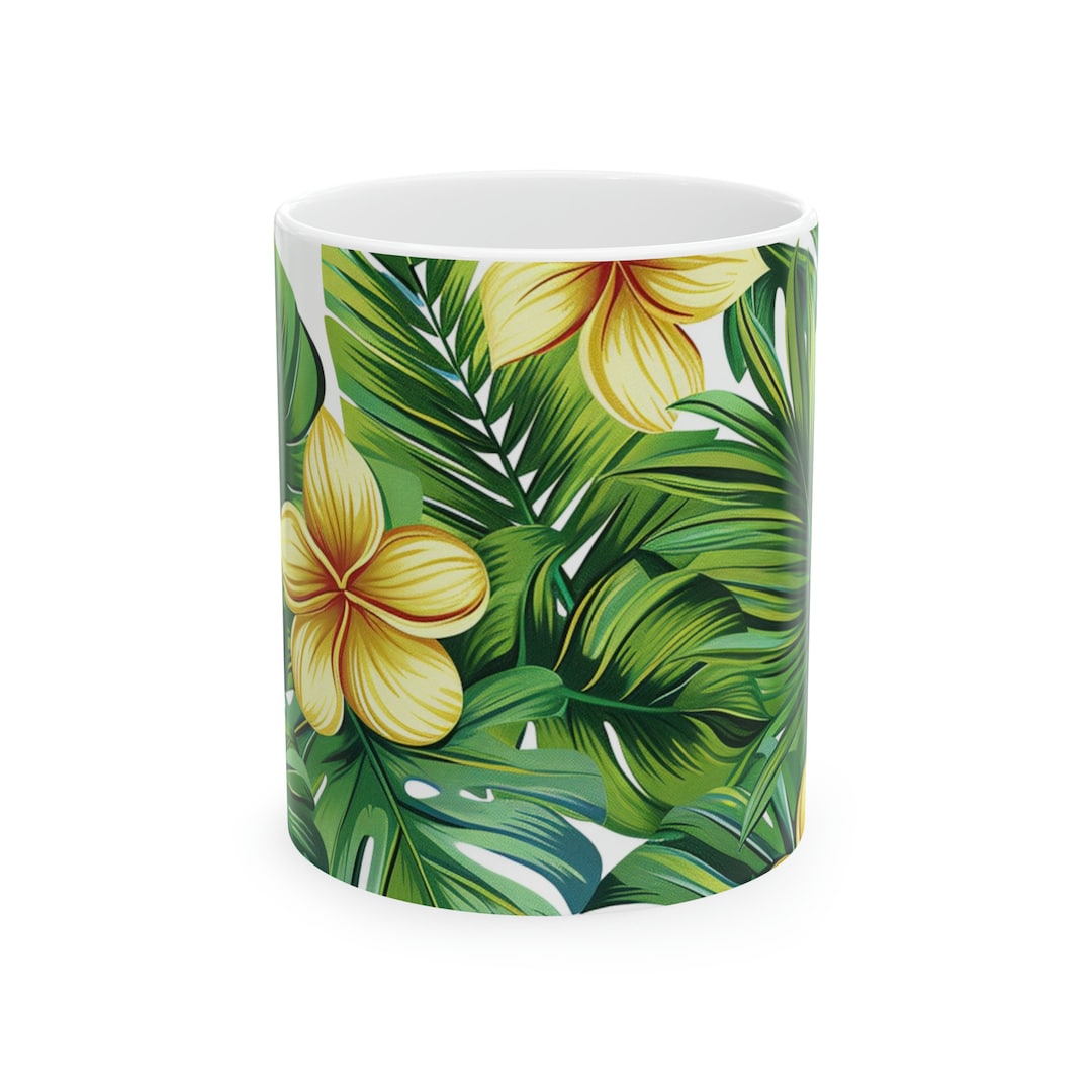 Tropical Coffee Mug Tropics Tea Cup Blossom Flower Cute Tropicana ...