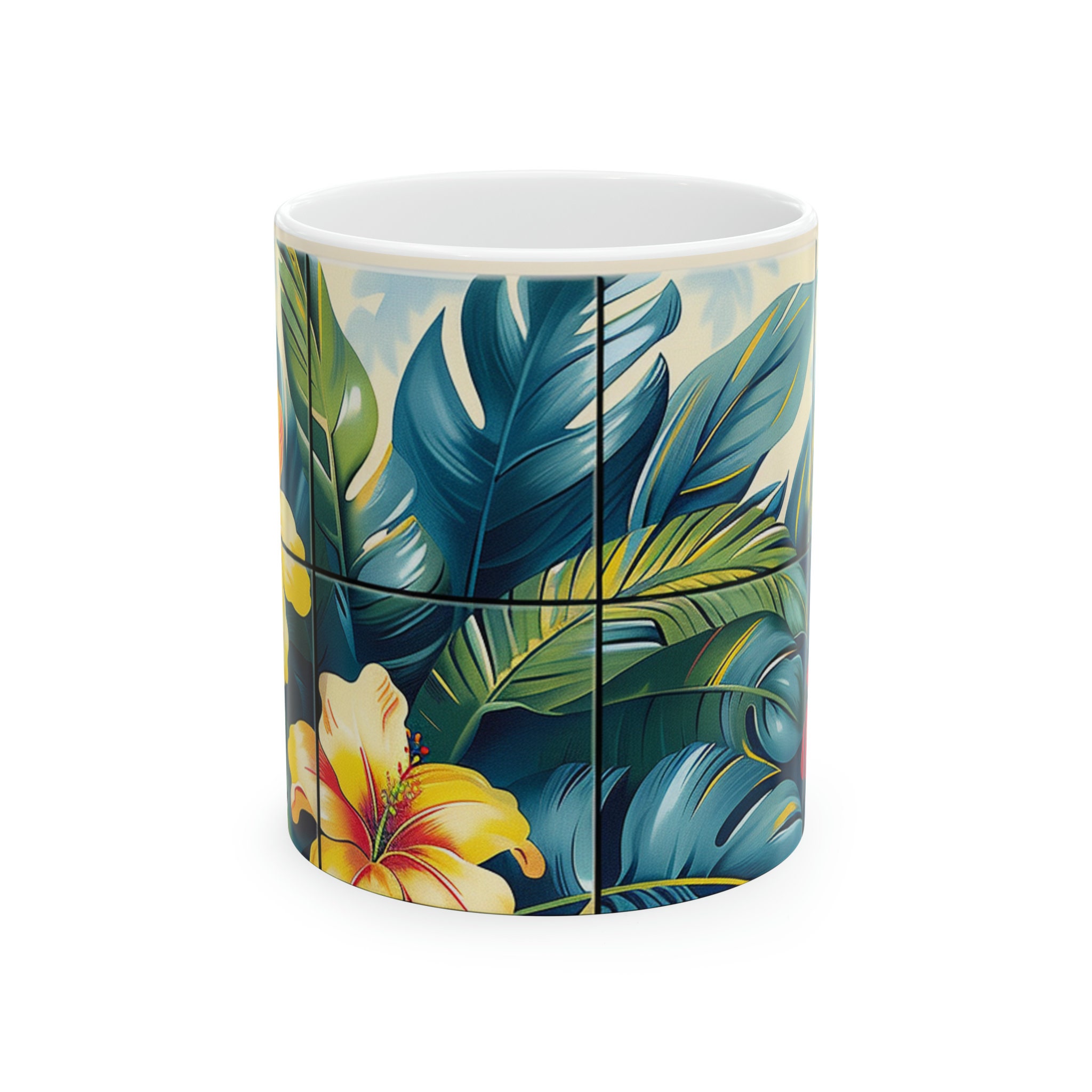 Tropical Coffee Mug Tropics Tea Cup Blossom Flower Cute Tropicana ...
