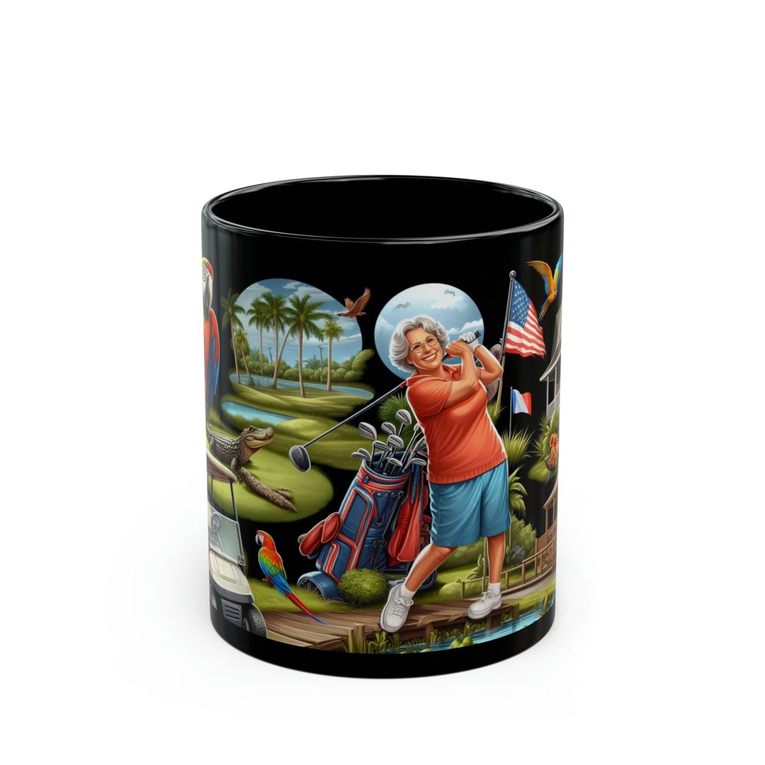 Golf Coffee Mug Golfing Tea Cup Colorful Golf Course Mug Unique Golf ...