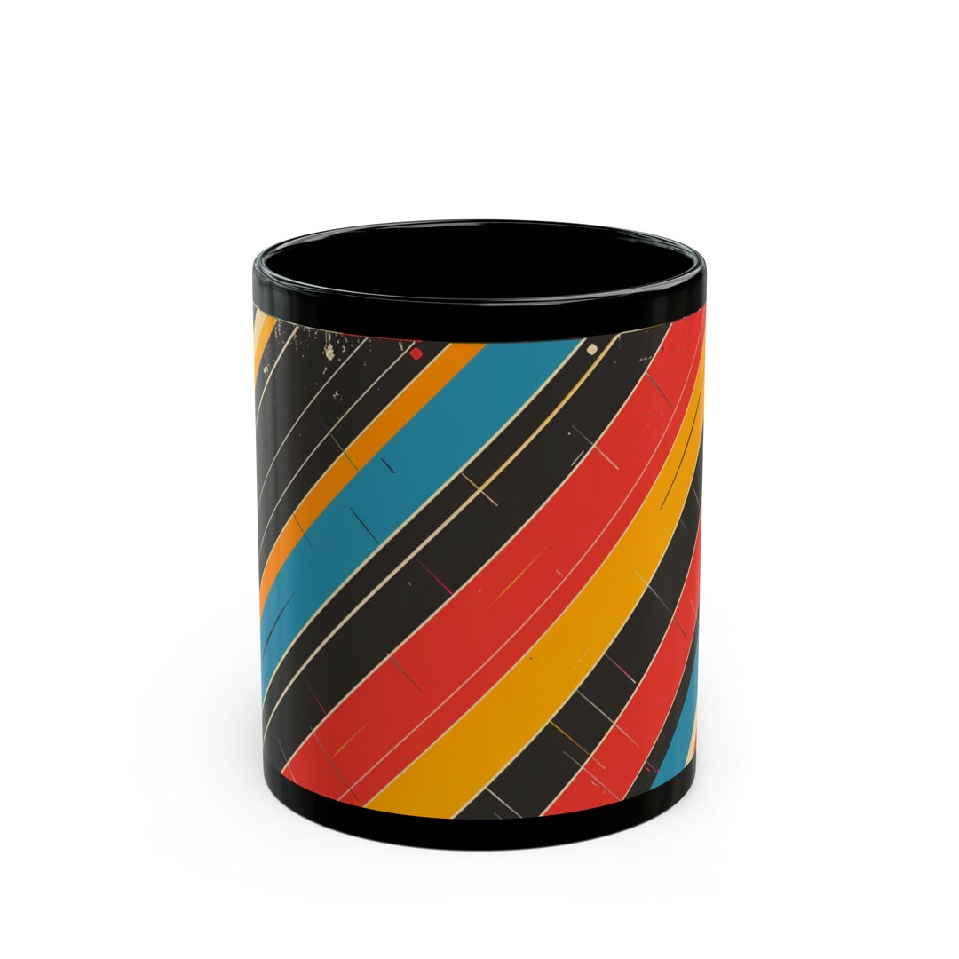 Candy Stripes Mug Striped Tea Cup Colorful Mug Vibrant Mug Souvenir ...