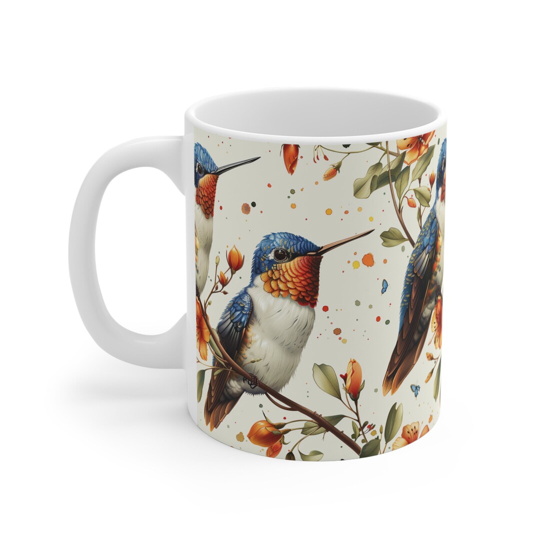 Hummingbird Mug Calibri Tea Cup Bird Art Wildlife Mug USA Calibri Mug ...