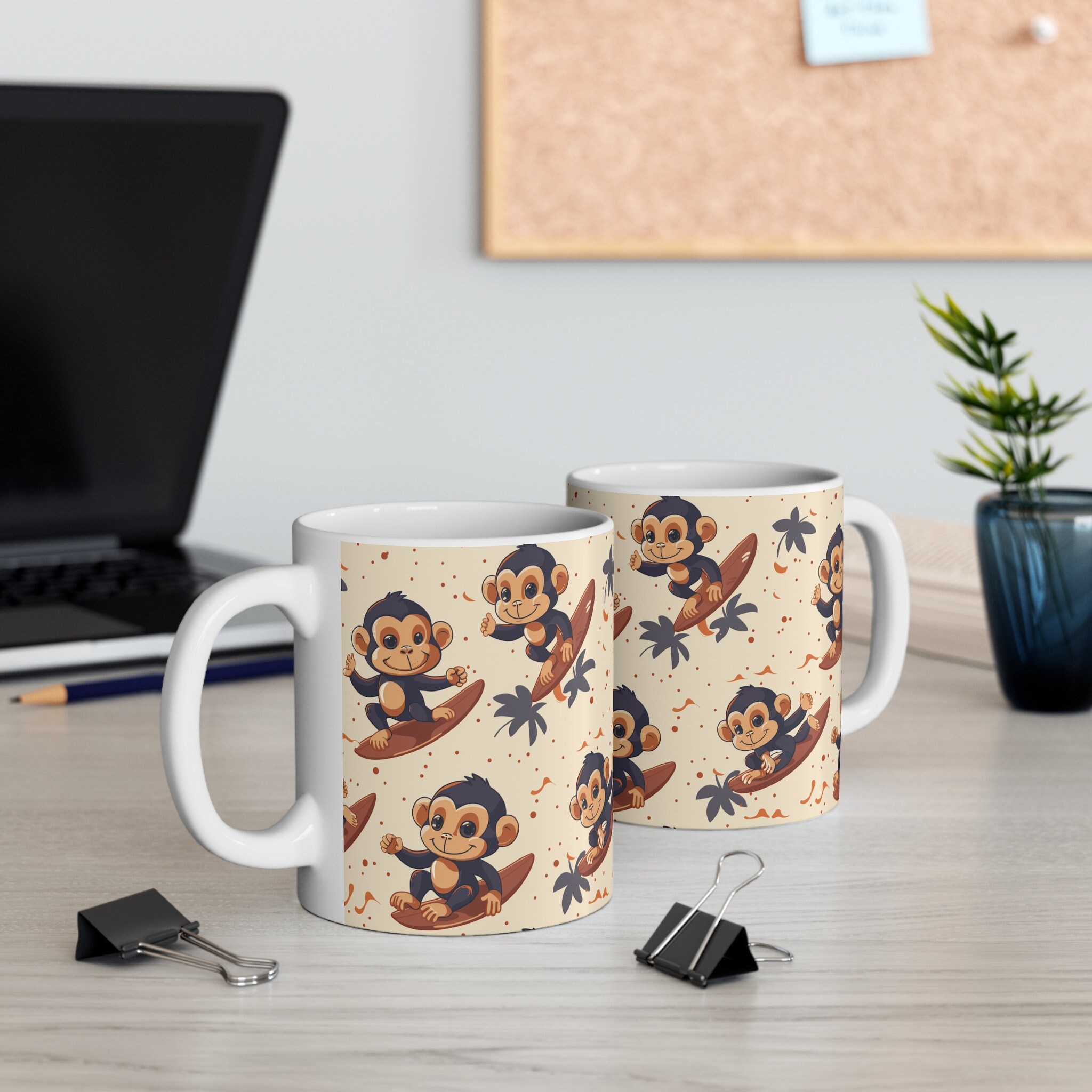 Monkeys Mug Funny Monkeys Tea Cup Monkeys Art Monkey Mug Cool Monkey ...