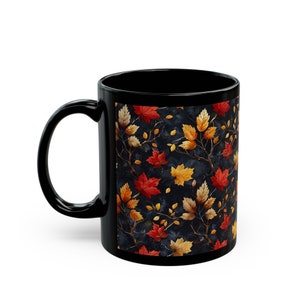 Fall Leaves Mug Autumn Leaves Tea Cup Fall Art Autumn Mug Harvest Time ...