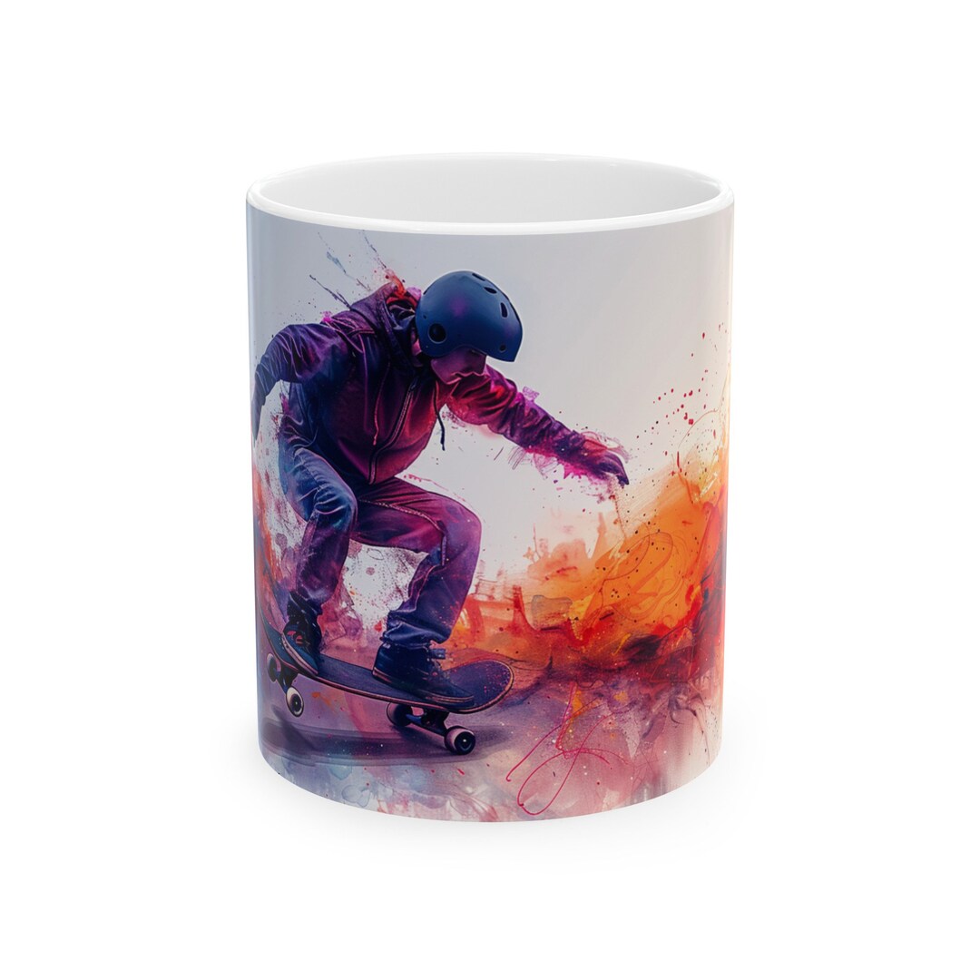 Skateboarding Coffee Mug Skateboard Tea Cup Skate Mug Extreme Sports ...