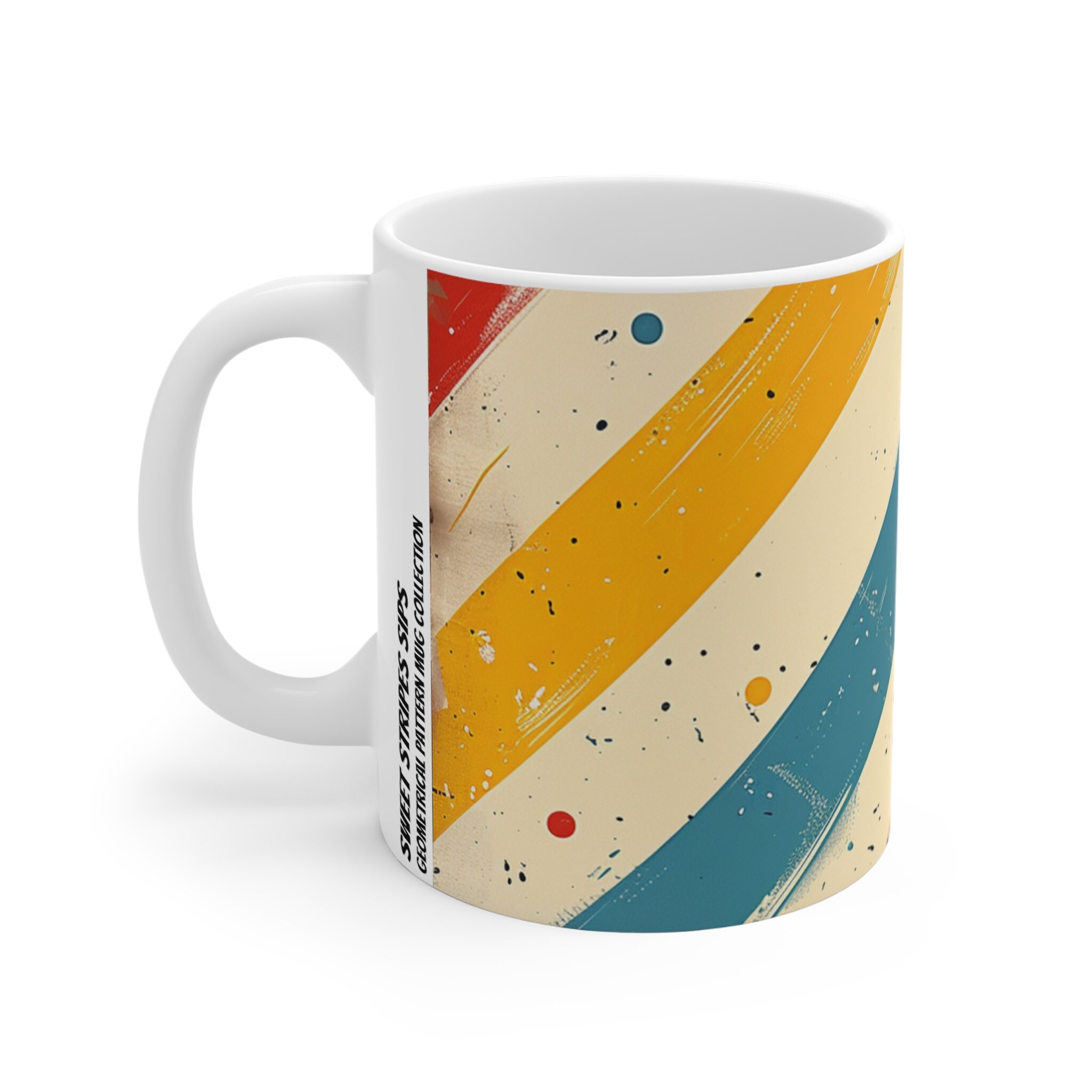 Candy Stripes Mug Striped Tea Cup Colorful Mug Vibrant Mug Souvenir ...