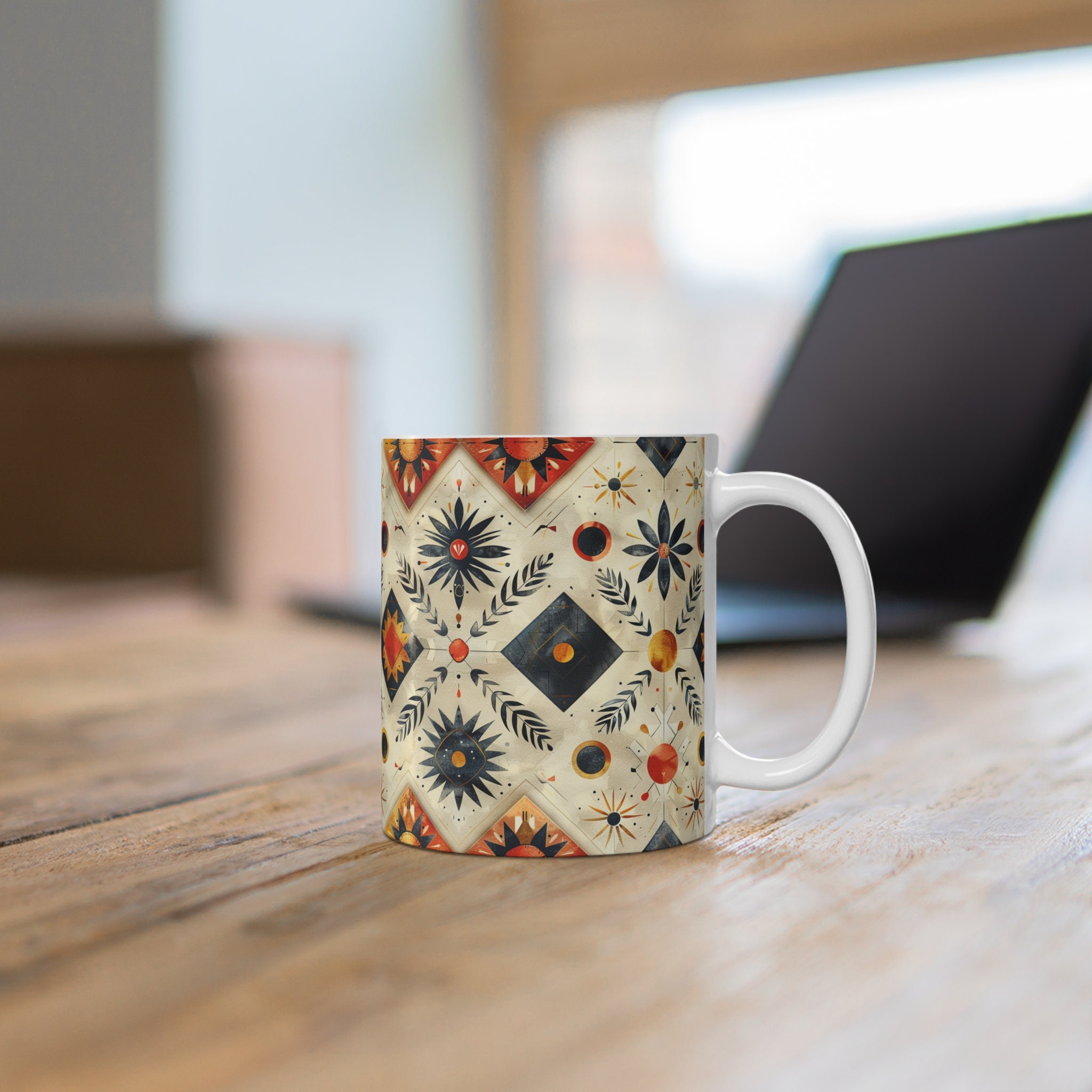 Latin American Tribe Inspired Patterns Mug Aztec Design Tea Cup Inca ...