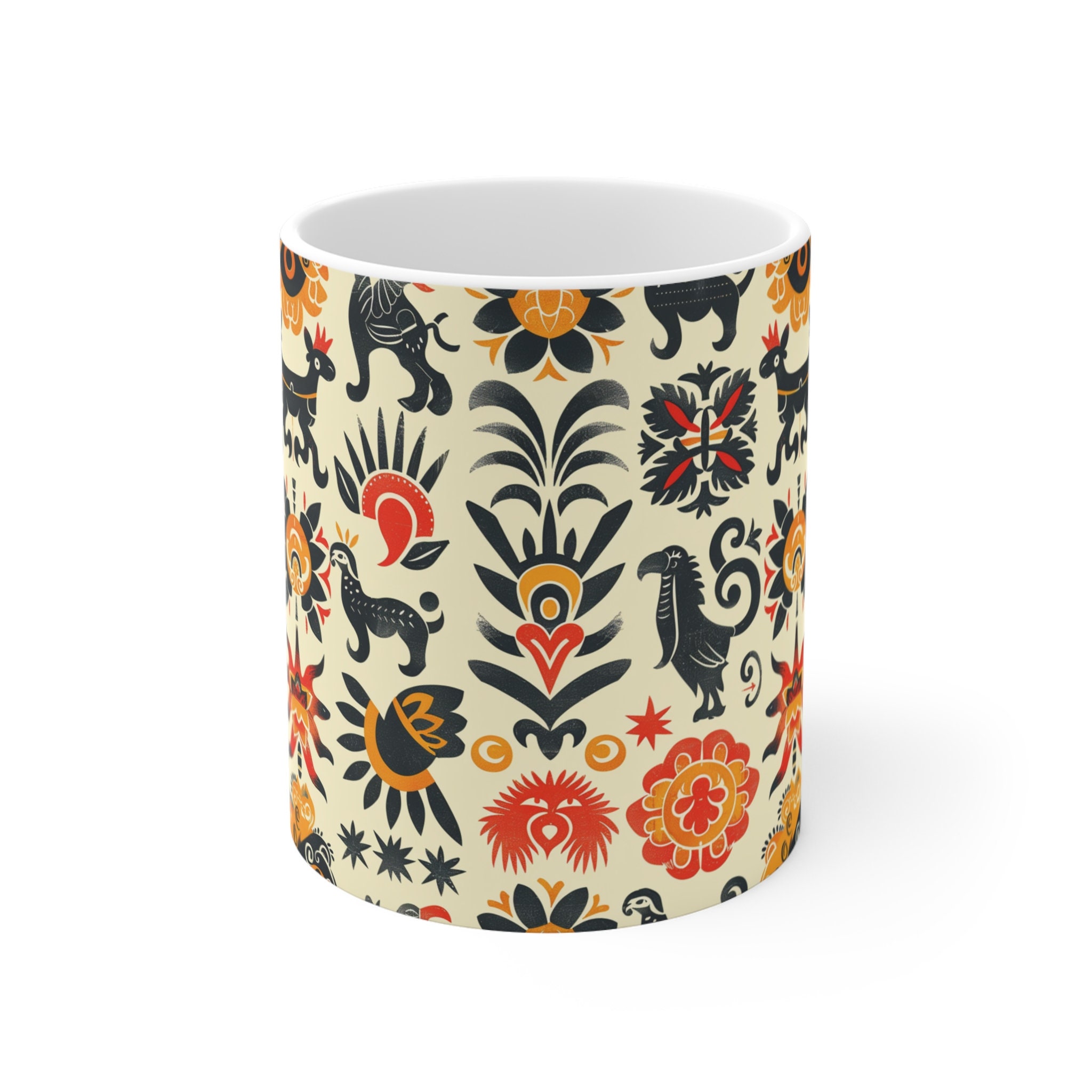 Latin American Tribe Inspired Patterns Mug Aztec Design Tea Cup Inca ...