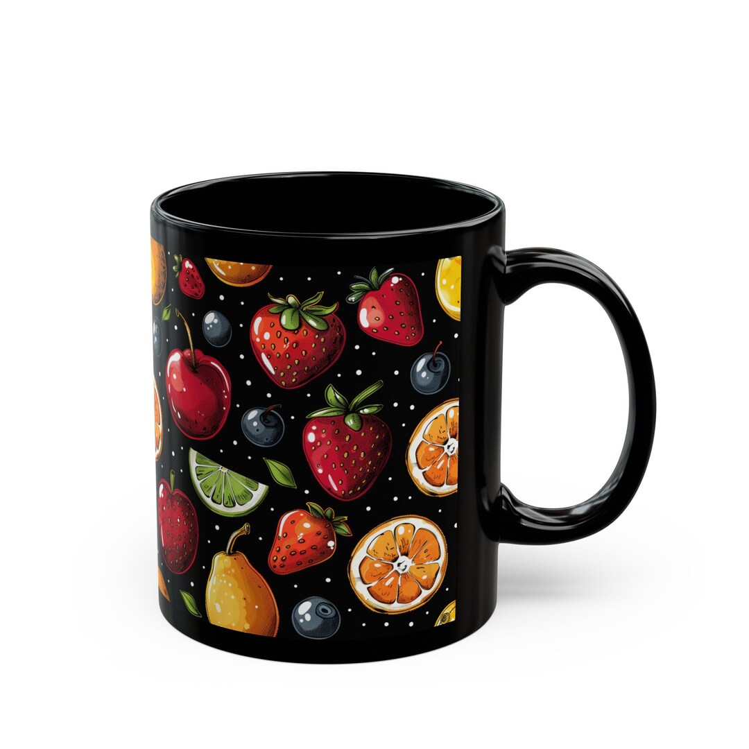 Fruits Mug Berries Tea Cup Fruits Art Berries Mug Cool Berries Mug ...