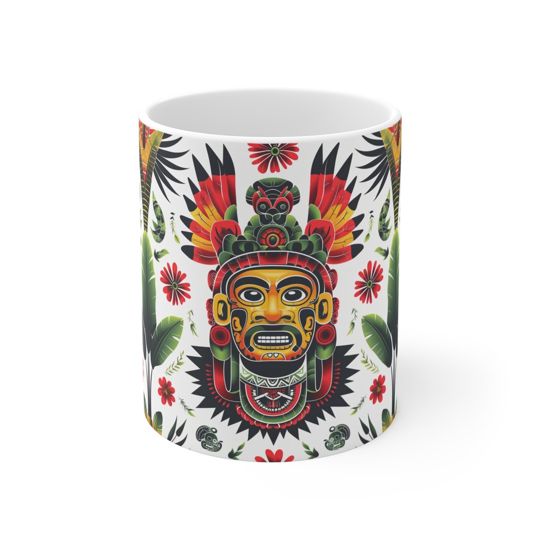 Latin American Tribe Inspired Patterns Mug Aztec Design Tea Cup Inca ...
