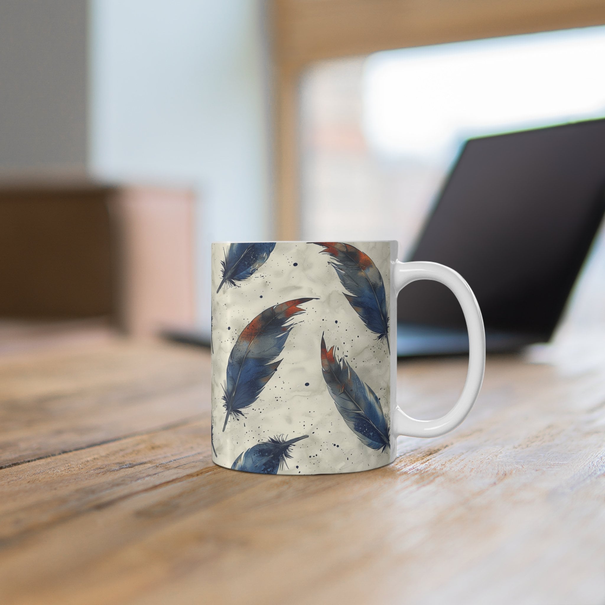 Eagle Feathers Mug Eagle Tea Cup Bird Art Wildlife Mug USA Eagle Mug ...