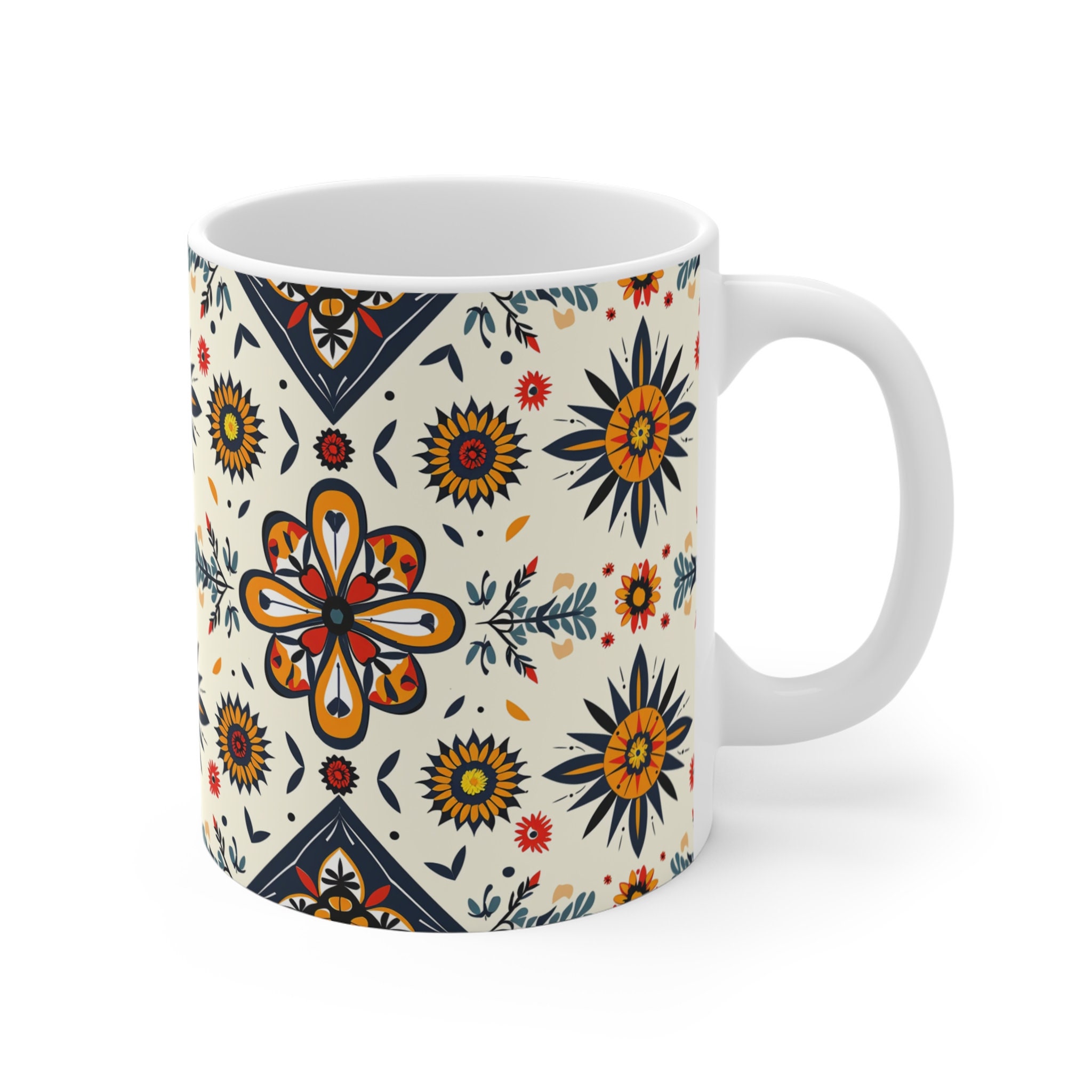 Latin American Tribe Inspired Patterns Mug Aztec Design Tea Cup Inca ...