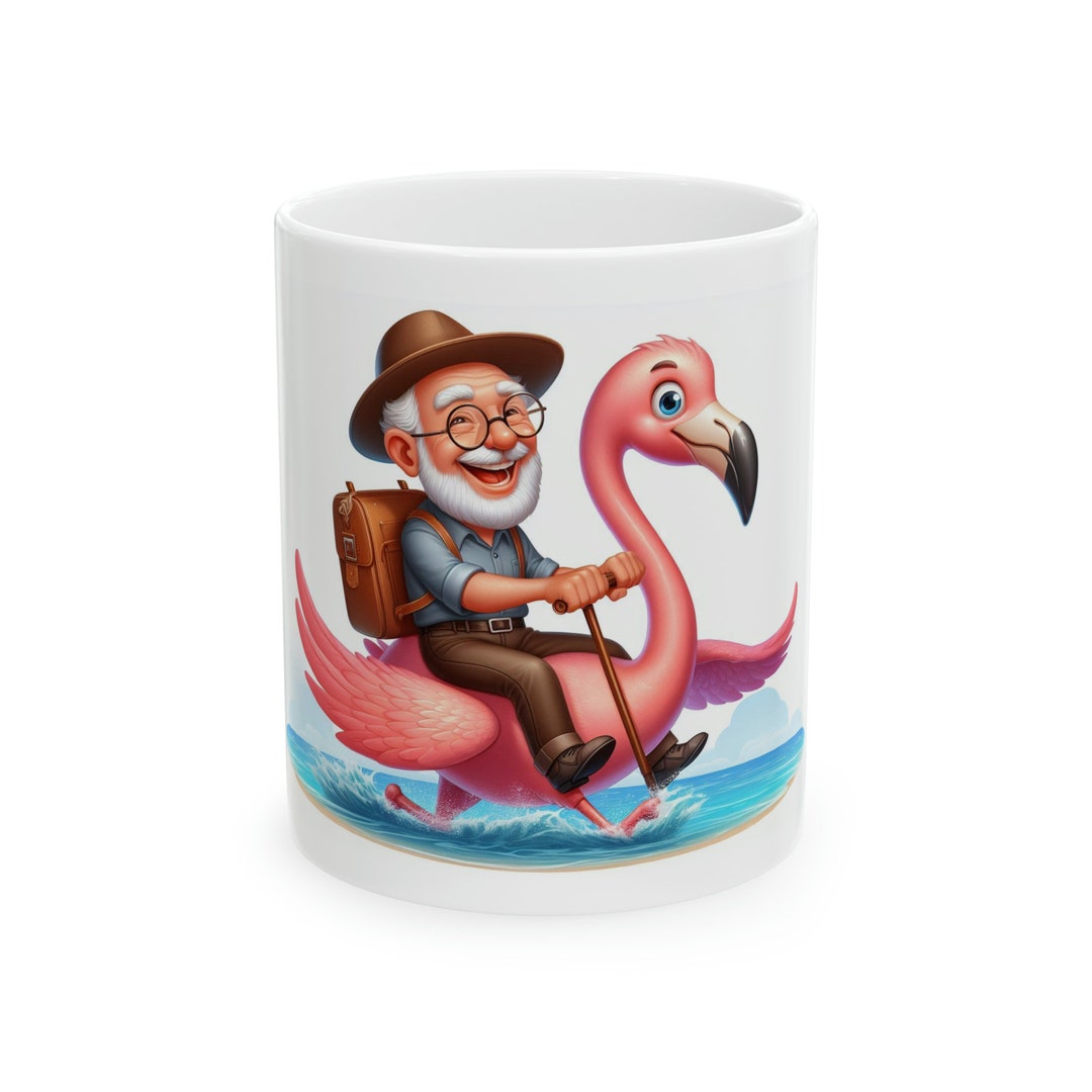 Flamingo Coffee Mug Pink Tea Cup Flamingo Art Colorful Bird Mug ...