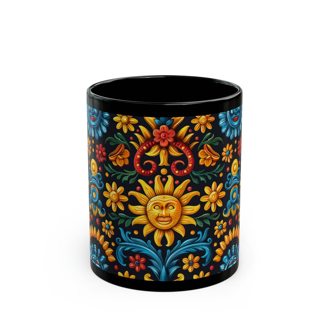 Latin American Tribe Inspired Patterns Mug Aztec Design Tea Cup Inca ...