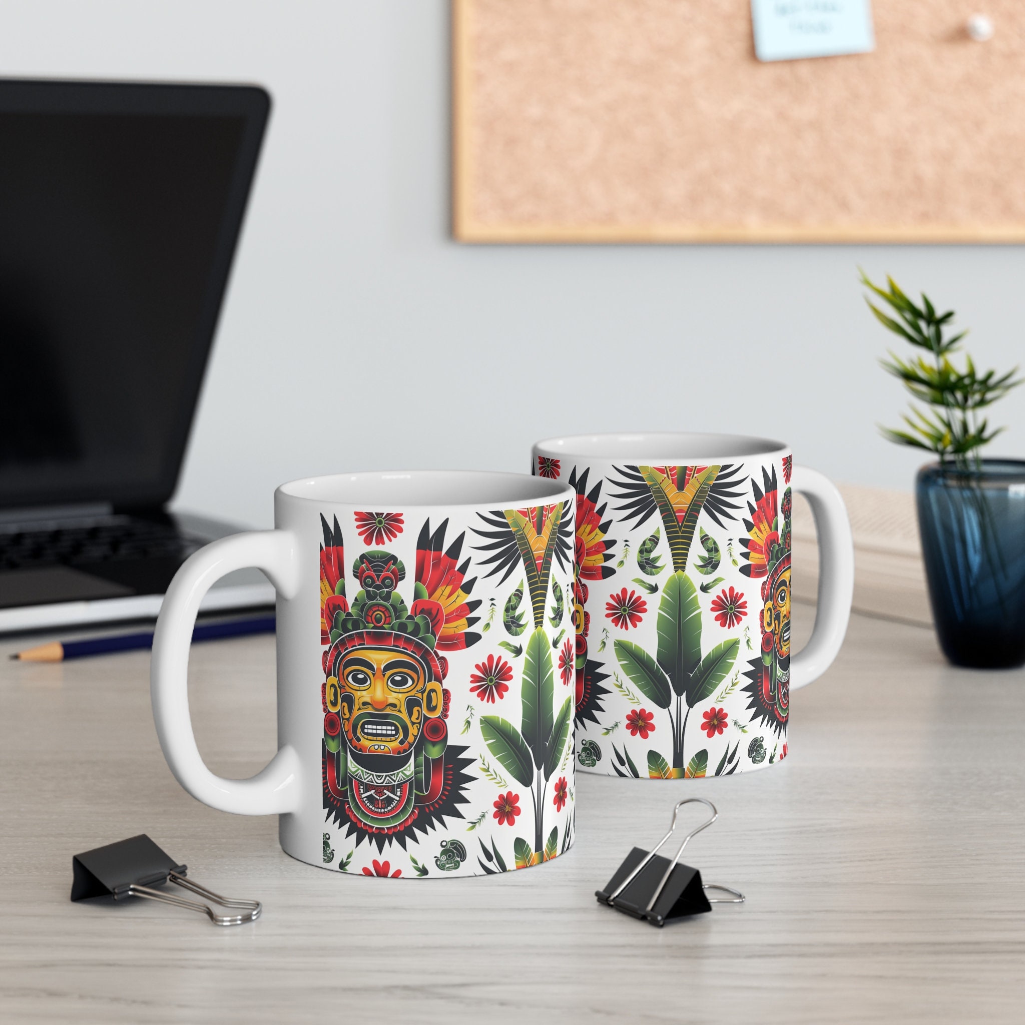 Latin American Tribe Inspired Patterns Mug Aztec Design Tea Cup Inca ...