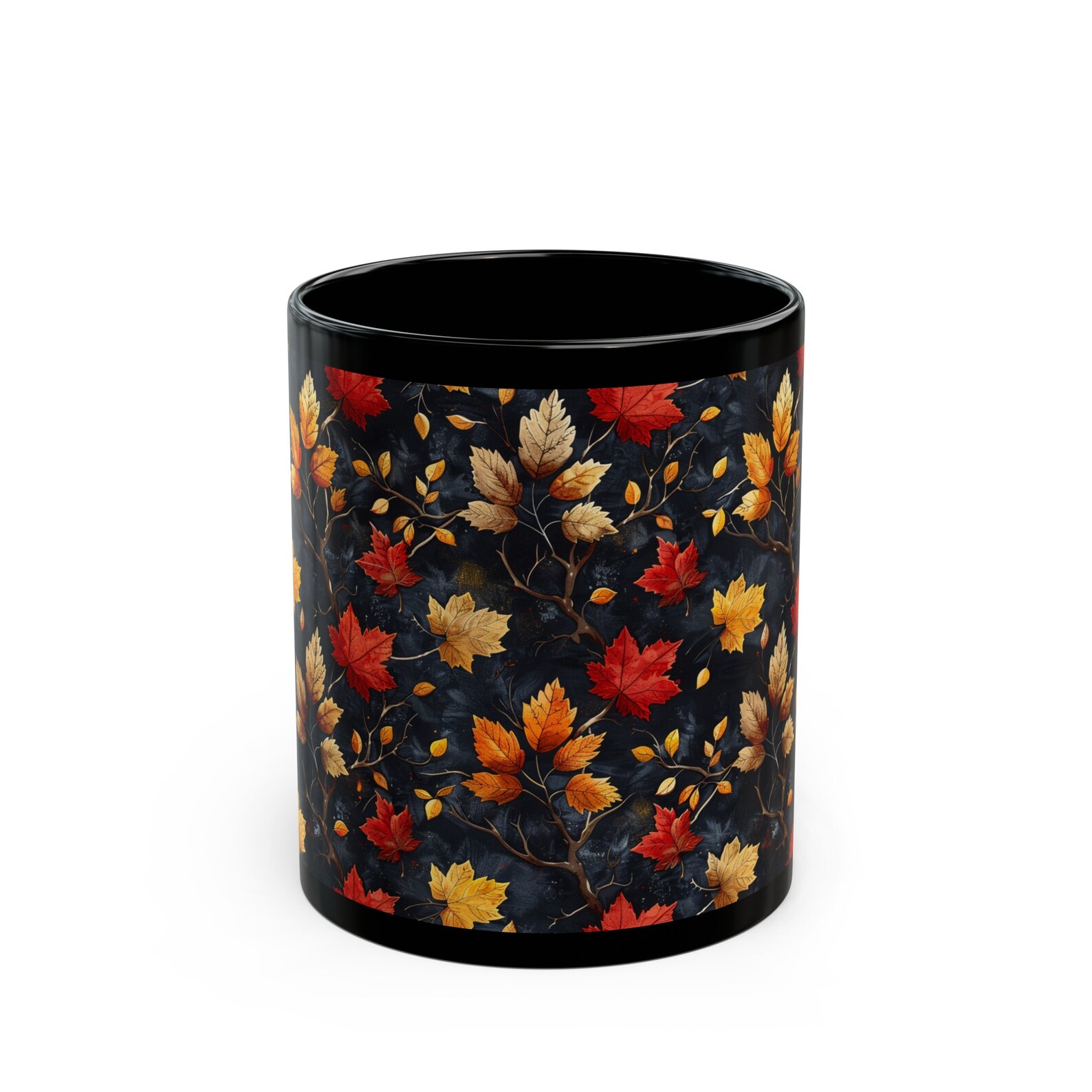 Fall Leaves Mug Autumn Leaves Tea Cup Fall Art Autumn Mug Harvest Time ...