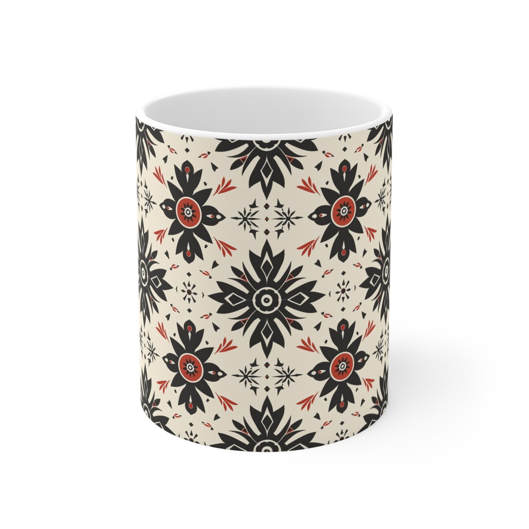 Latin American Tribe Inspired Patterns Mug Aztec Design Tea Cup Inca ...