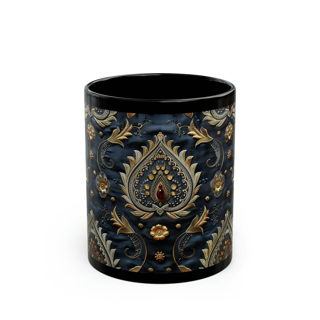 Paisley Pattern Mug Paisley Design Tea Cup Paisley Art Mug Paisley ...