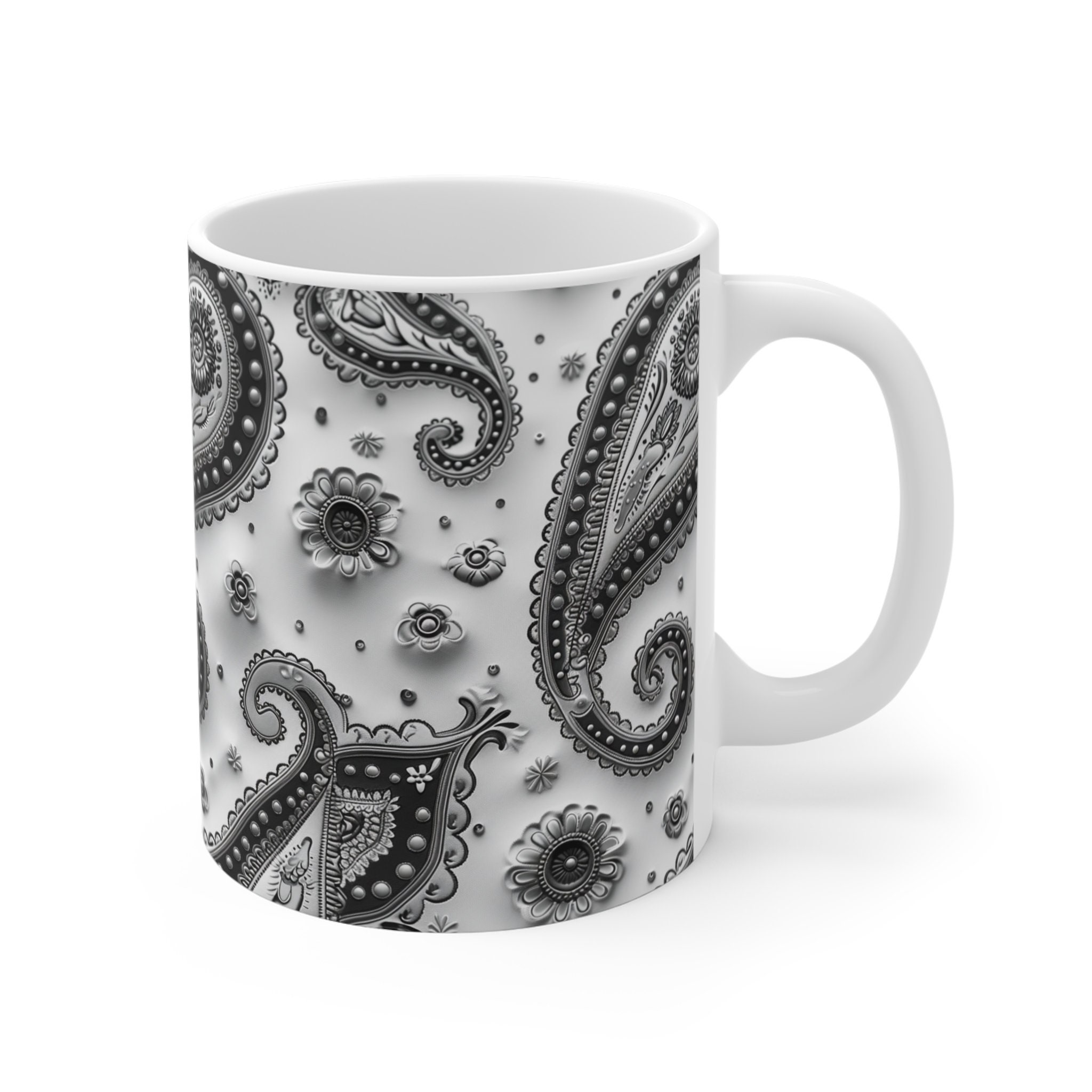 Paisley Pattern Mug Paisley Design Tea Cup Paisley Art Mug Paisley ...