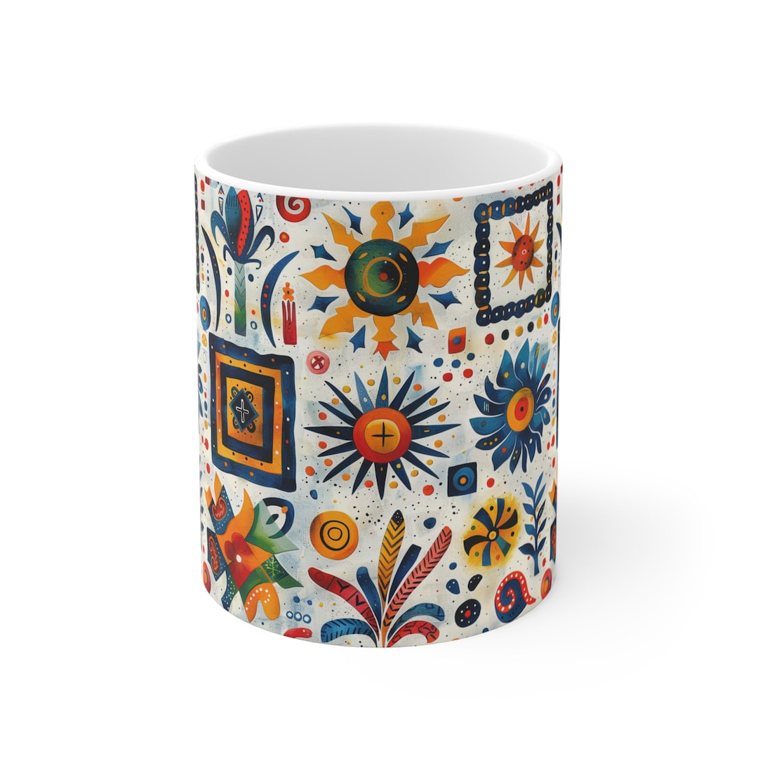 Latin American Tribe Inspired Patterns Mug Aztec Design Tea Cup Inca ...