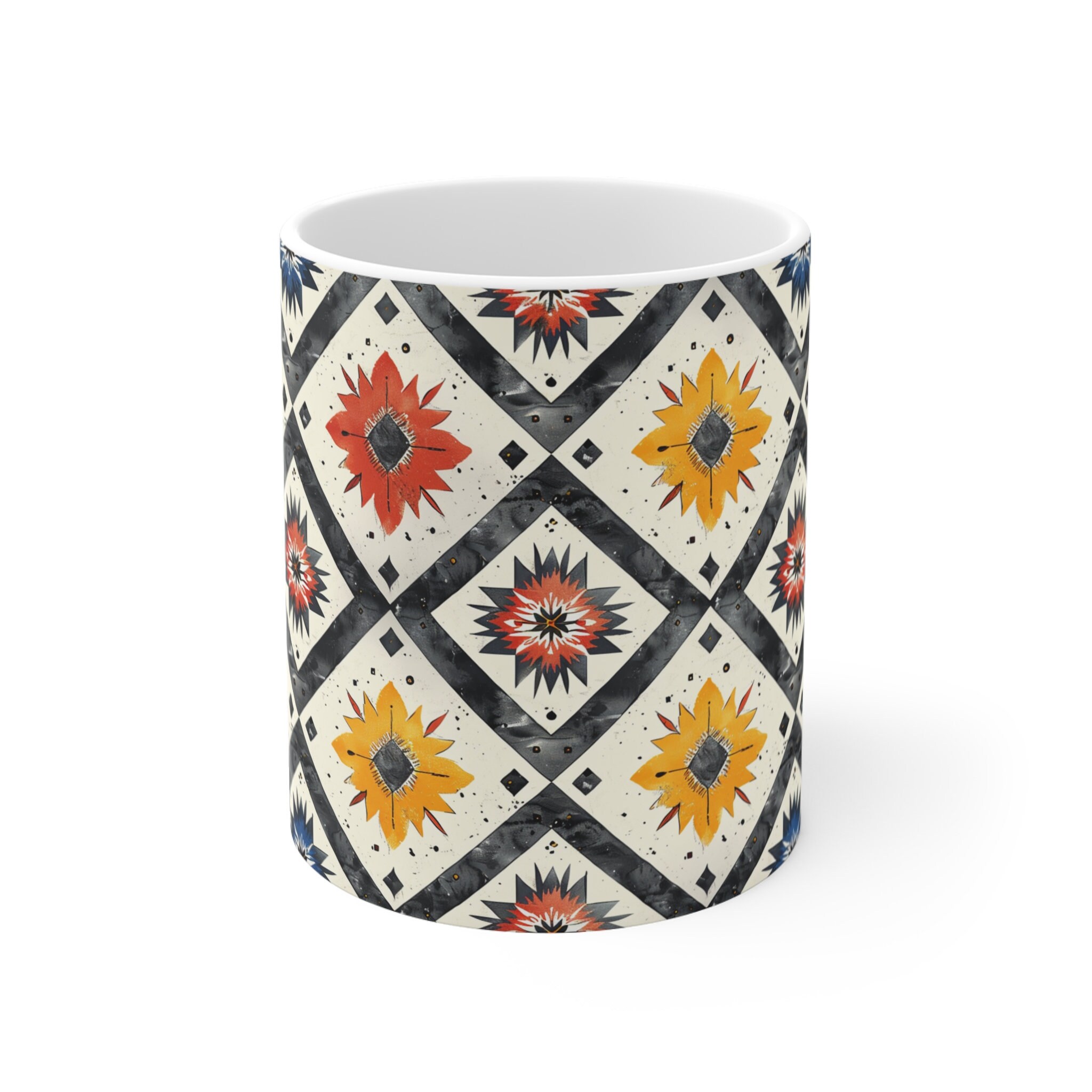 Latin American Tribe Inspired Patterns Mug Aztec Design Tea Cup Inca ...