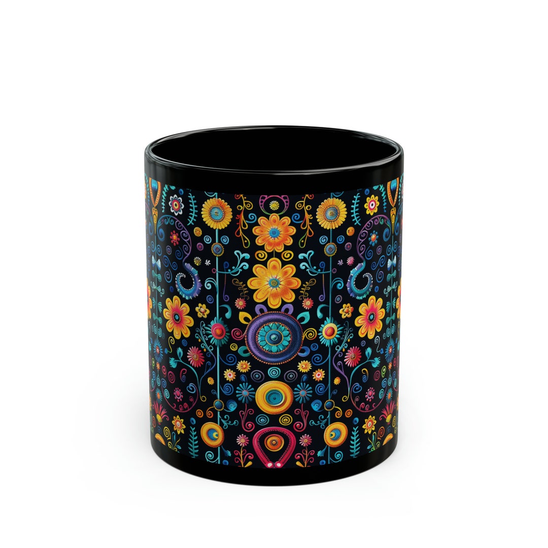 Latin American Tribe Inspired Patterns Mug Aztec Design Tea Cup Inca ...