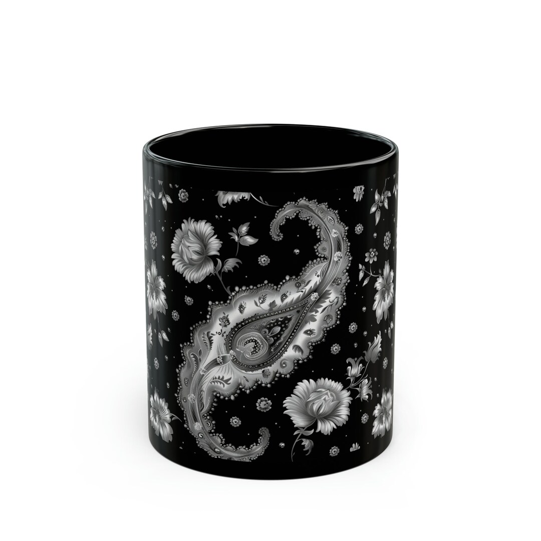 Paisley Pattern Mug Paisley Design Tea Cup Paisley Art Mug Paisley ...