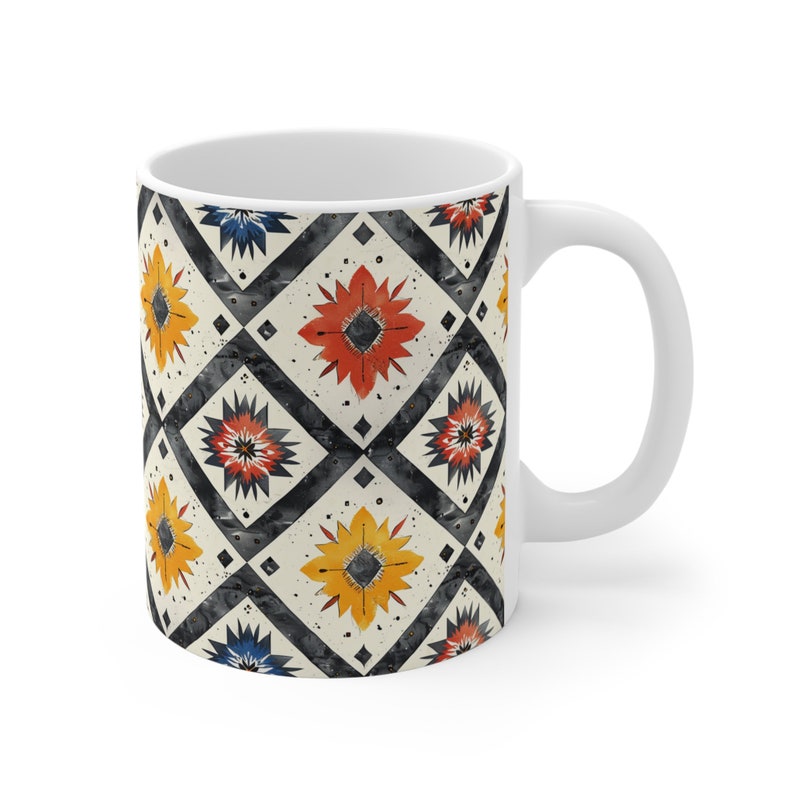 Latin American Tribe Inspired Patterns Mug Aztec Design Tea Cup Inca ...