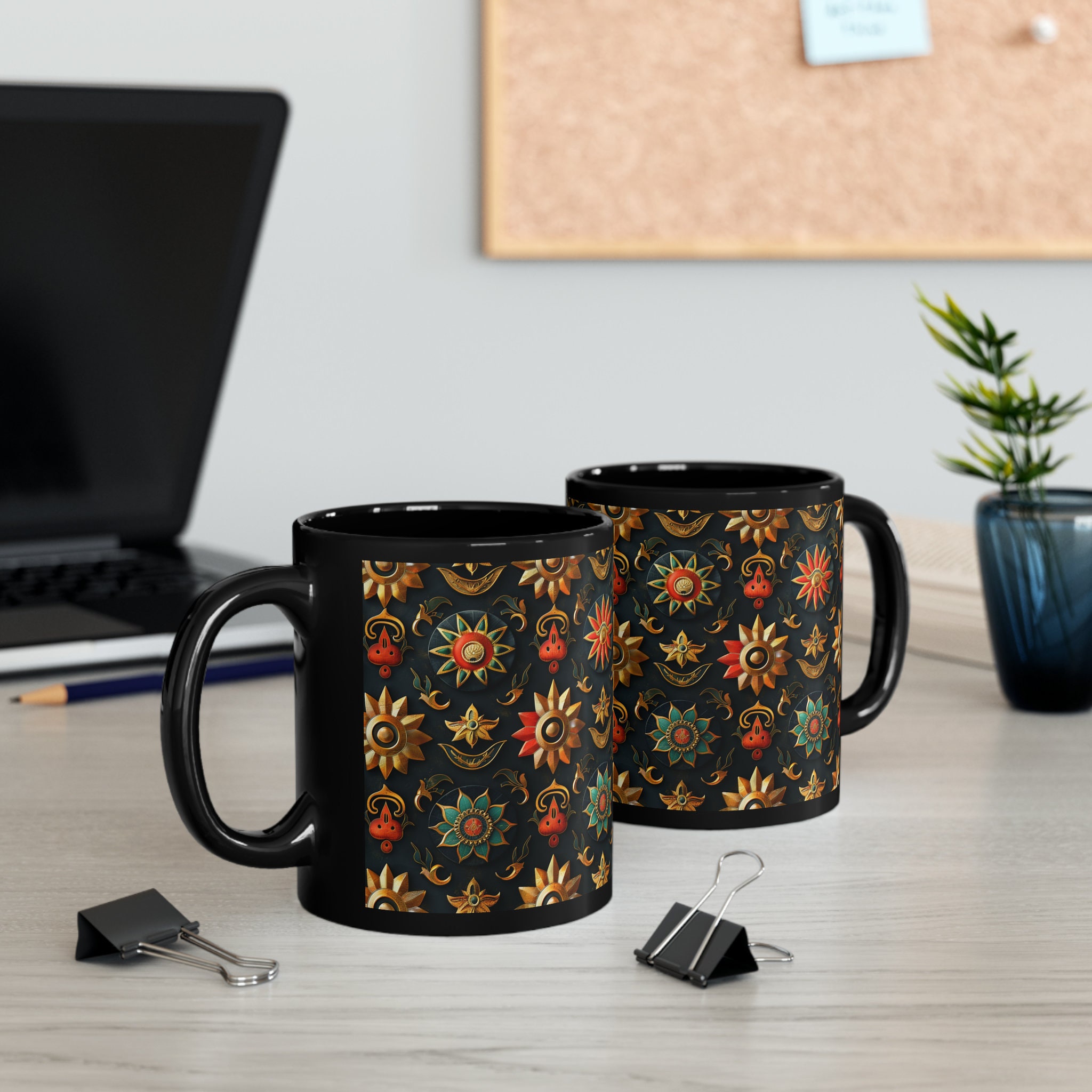 Latin American Tribe Inspired Patterns Mug Aztec Design Tea Cup Inca ...