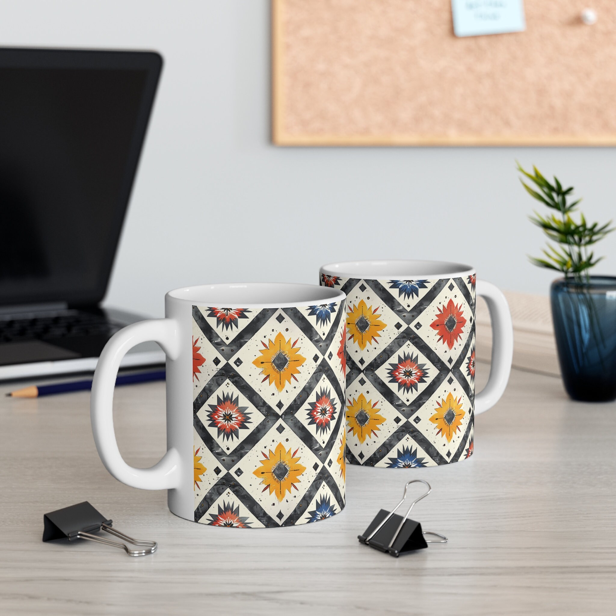 Latin American Tribe Inspired Patterns Mug Aztec Design Tea Cup Inca ...