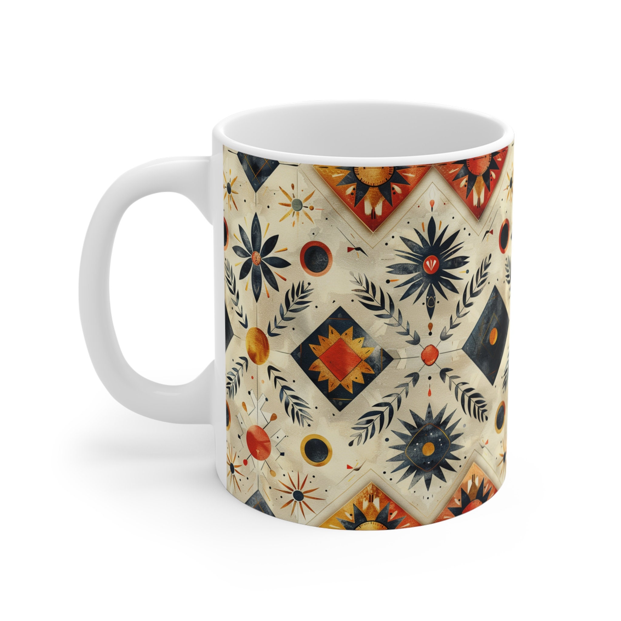 Latin American Tribe Inspired Patterns Mug Aztec Design Tea Cup Inca ...