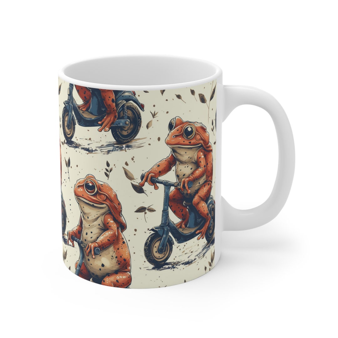 Frogs Mug Funny Frogs Tea Cup Amphibians Art Frog Mug Cool Frog Mug ...
