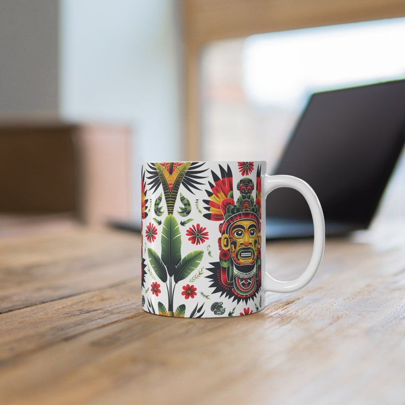 Latin American Tribe Inspired Patterns Mug Aztec Design Tea Cup Inca ...