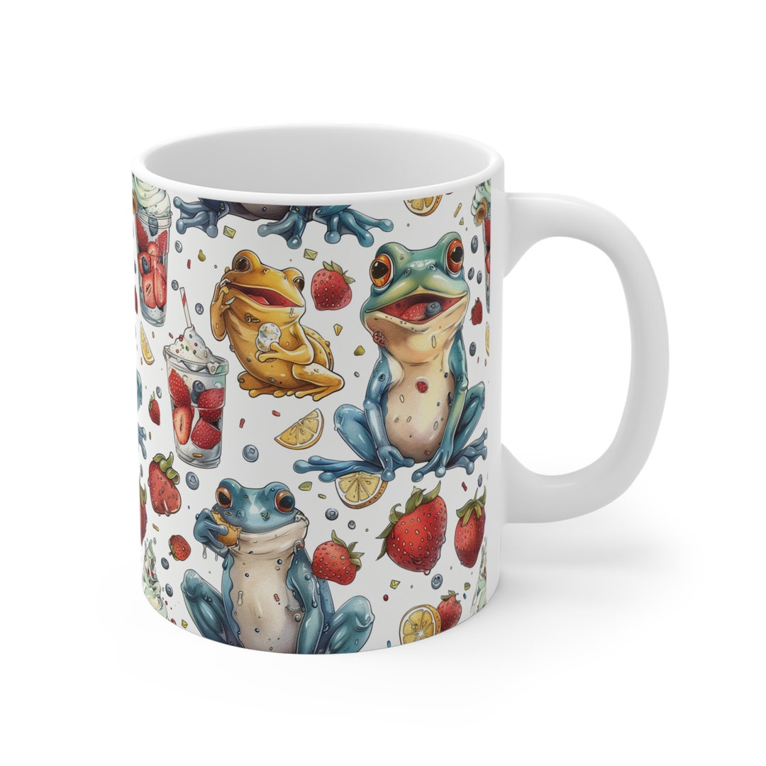 Frogs Mug Funny Frogs Tea Cup Amphibians Art Frog Mug Cool Frog Mug ...
