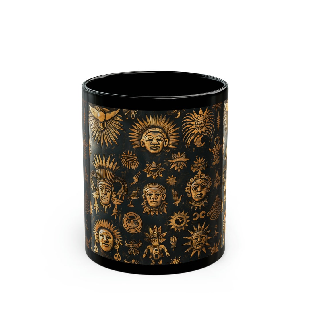 Latin American Tribe Inspired Patterns Mug Aztec Design Tea Cup Inca ...
