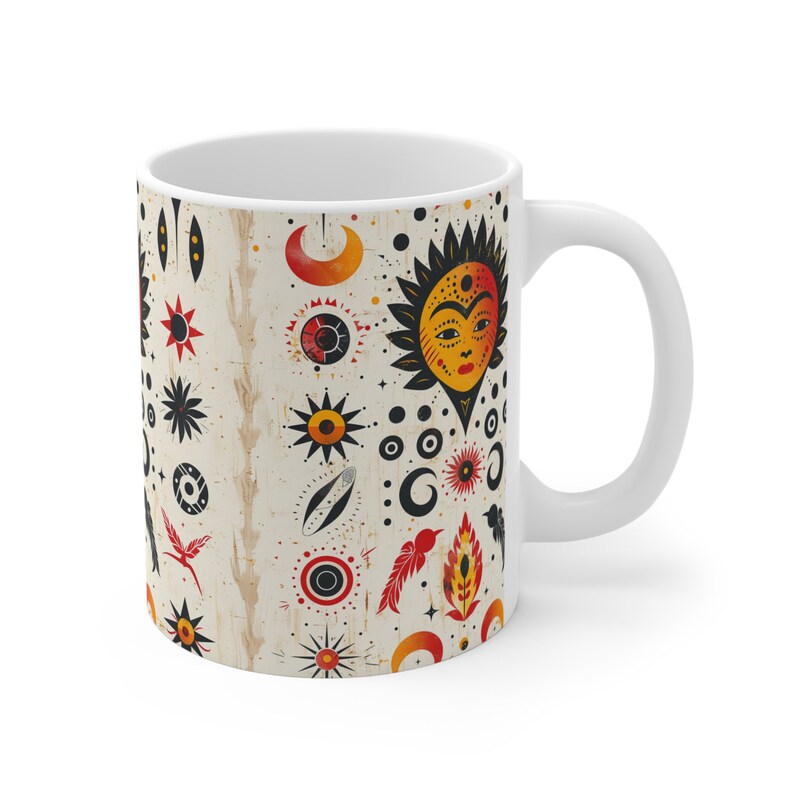 Latin American Tribe Inspired Patterns Mug Aztec Design Tea Cup Inca ...