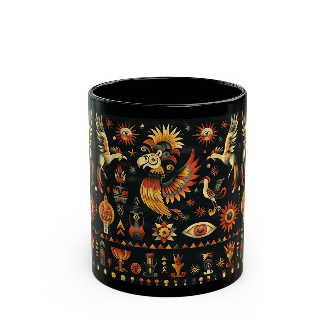 Latin American Tribe Inspired Patterns Mug Aztec Design Tea Cup Inca ...