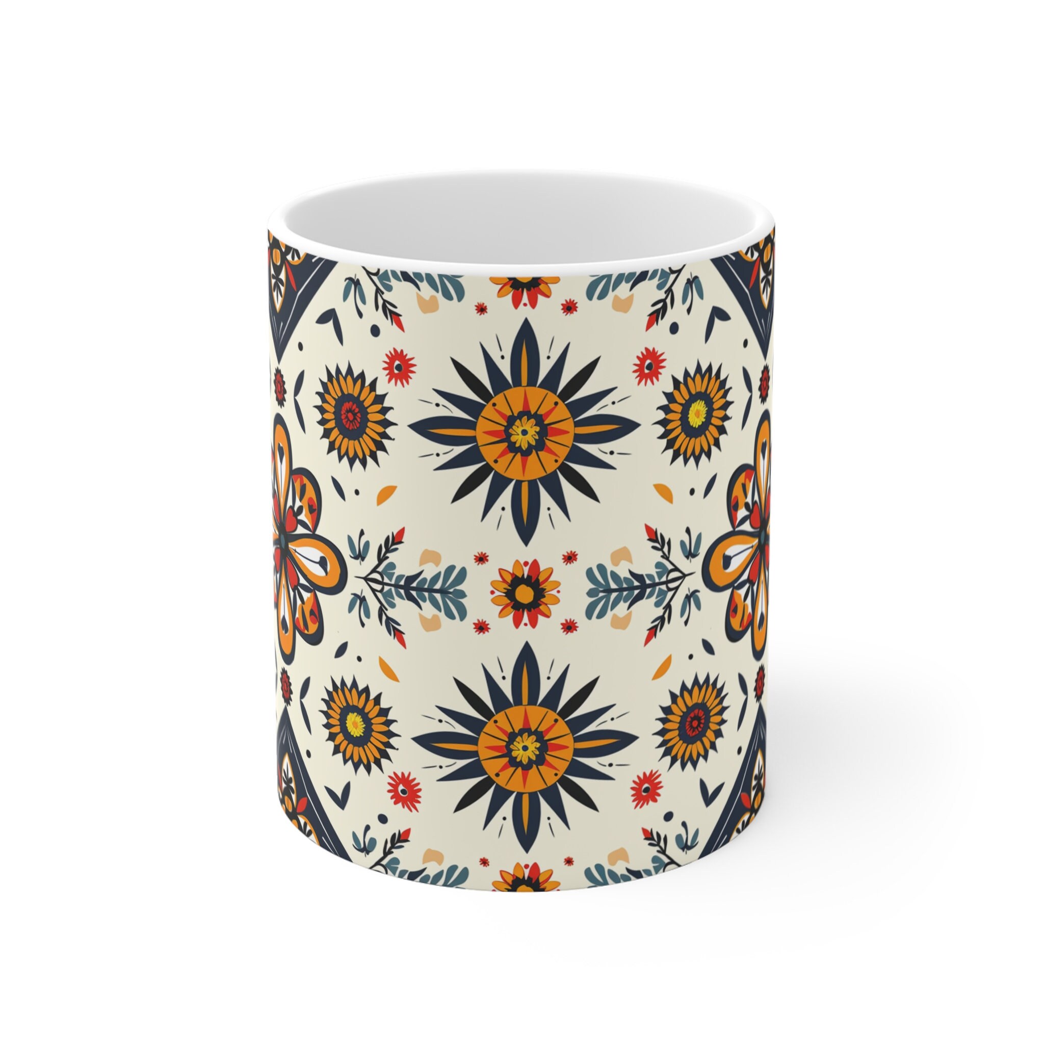 Latin American Tribe Inspired Patterns Mug Aztec Design Tea Cup Inca ...