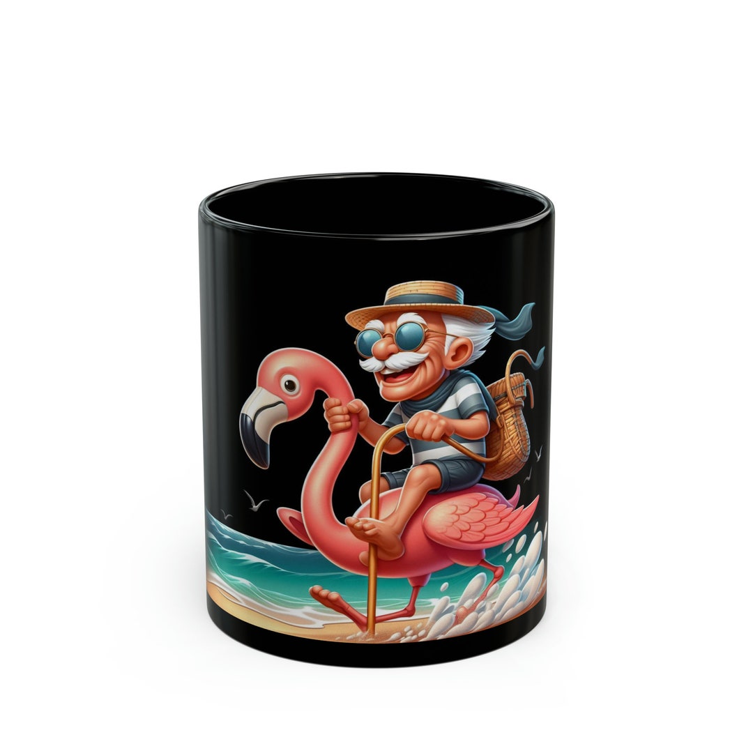 Flamingo Coffee Mug Pink Tea Cup Flamingo Art Colorful Bird Mug ...