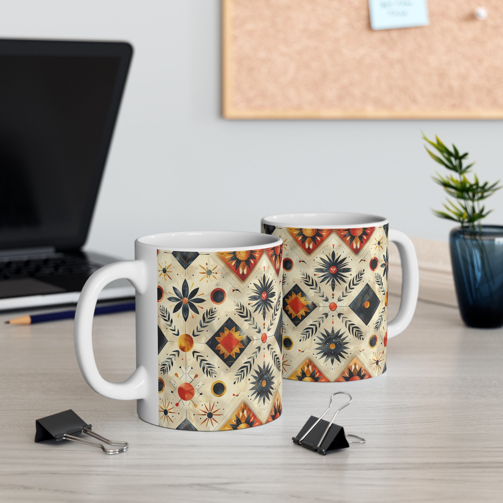 Latin American Tribe Inspired Patterns Mug Aztec Design Tea Cup Inca ...