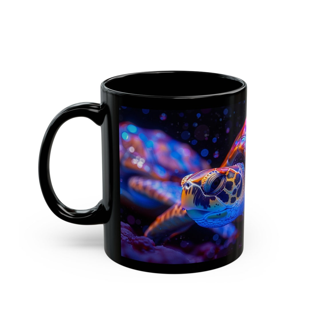 Turtle Coffee Mug Turtles Tea Cup Tropical Mug Wildlife Art Mug Coastal ...