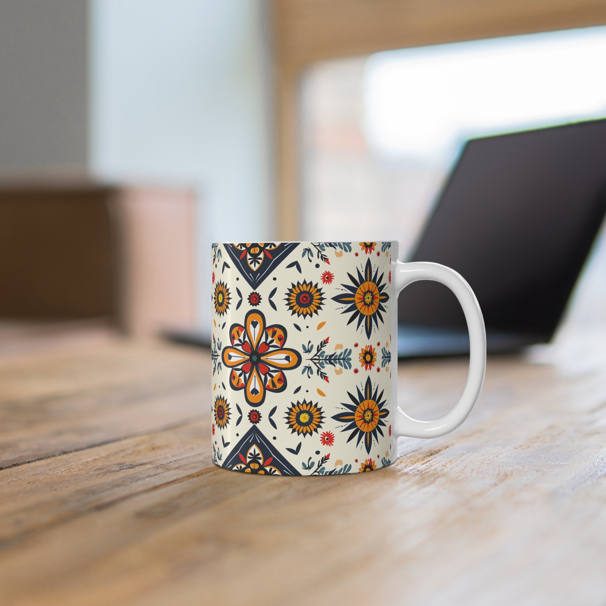 Latin American Tribe Inspired Patterns Mug Aztec Design Tea Cup Inca ...