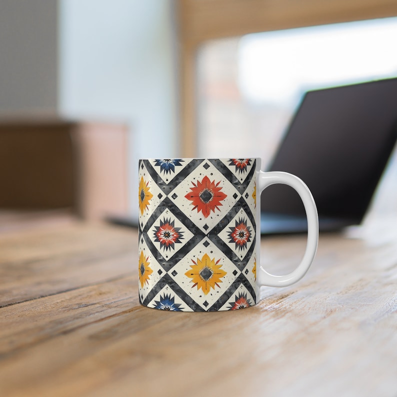 Latin American Tribe Inspired Patterns Mug Aztec Design Tea Cup Inca ...