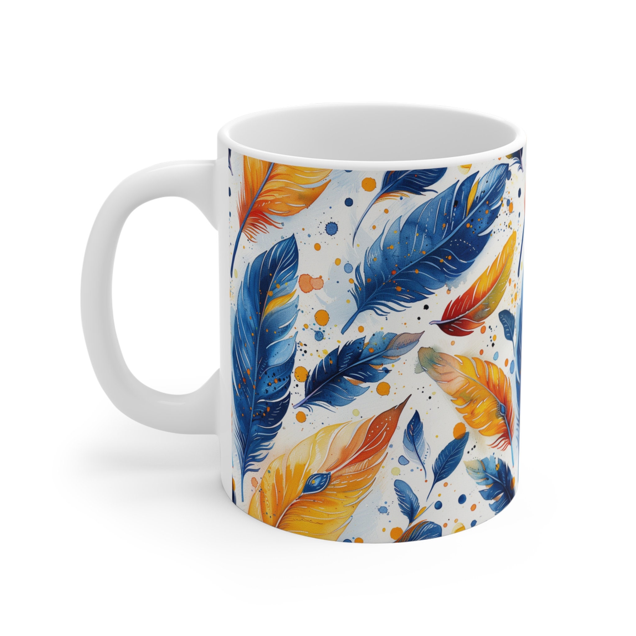 Eagle Feathers Mug Eagle Tea Cup Bird Art Wildlife Mug USA Eagle Mug ...